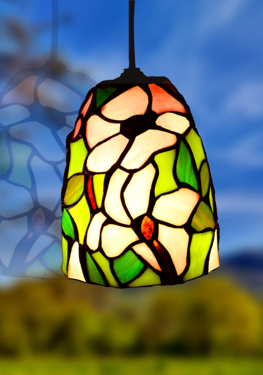 Lampy witrażowe Polarfox - Lampa okienna Magnolia